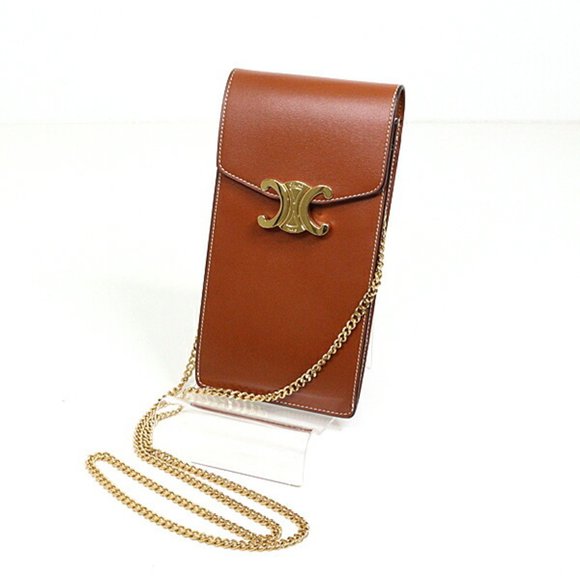 Celine | Bags | Celine Vertical Mobile Pouch Smartphone Case Calf Tan ...
